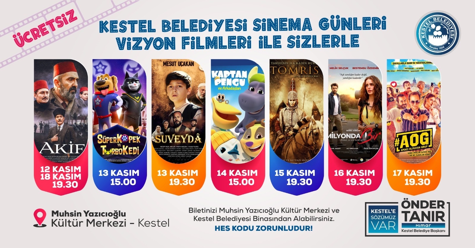 SİNEMA GÜNLERİ | T.C. Kestel Belediyesi Resmi Web Sitesi